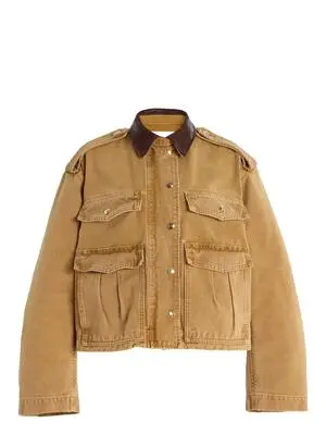 RÙADH Oversized Washed-canvas Jacket - Khaki
