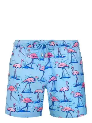 BLUEMINT Flamingo-print Swim Shorts - Blue