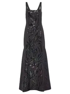 Brunello Cucinelli Floral-sequin Dress - Grey