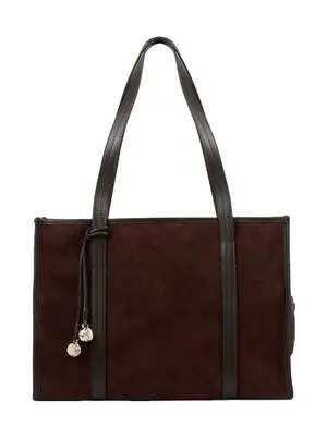 Sandro Soft Suede Shopping Bag - Natural