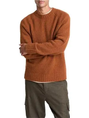 Vince Donegal Cashmere Raglan-sleeve Sweater - Orange