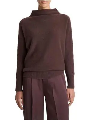 Vince Cashmere Funnel-neck Sweater - Brown
