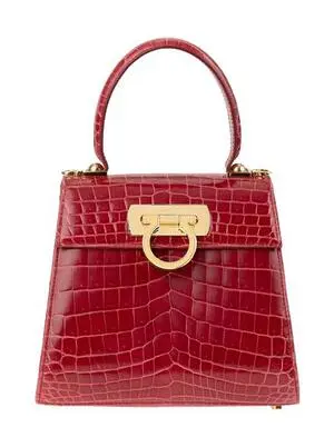 FERRAGAMO Iconic Top Handle Bag - Red