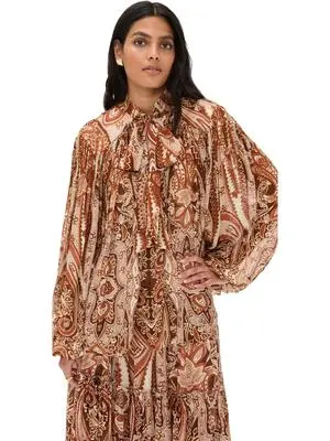 Hemant & Nandita Paisley Tie Top - Multi
