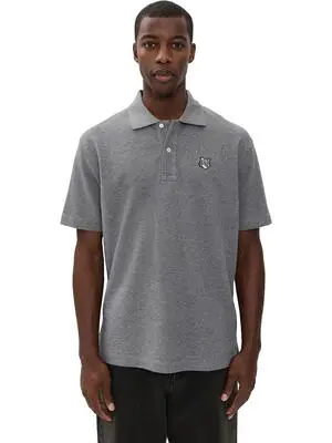 Maison Kitsuné Grey Fox Head Patch Comfort Polo - Medium Grey Melange