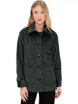 Madewell Corduroy Chore Jacket - Graphite Green