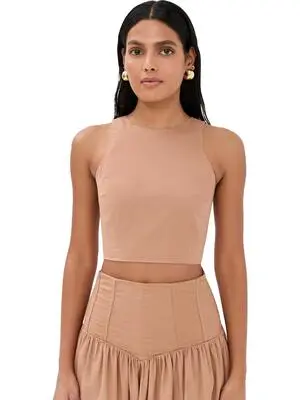 AZLEE Lina Sleeveless Top - Mocha
