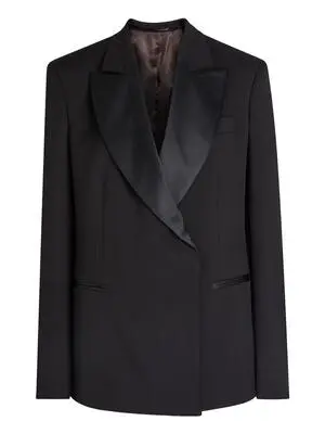 WALES BONNER Harmony Wool Gabardine Blazer - Black