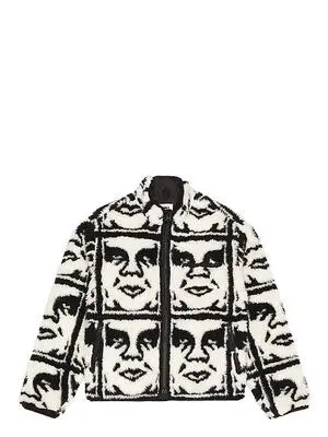 Obey Obey Repeated Icon Sherpa Jacket Black Multi