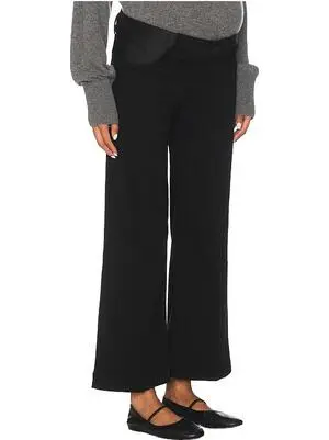 Paige Anessa Maternity Wide Leg Jeans - Black Shadow