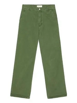JEANERICA Genua Jeans - Chevron Green Herringbone