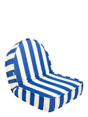 BUSINESS & PLEASURE Reclining Pillow Lounger - Crew Mediterranean Blue Stripe