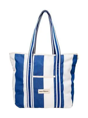 BUSINESS & PLEASURE Beach Bag - Crew Mediterranean Blue Stripe
