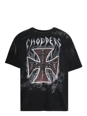 EARTHLING VIP Choppers Vintage Tee Black - A