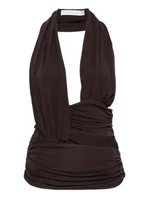 Christopher Esber Draped Cummerbund Jersey Top - Brown