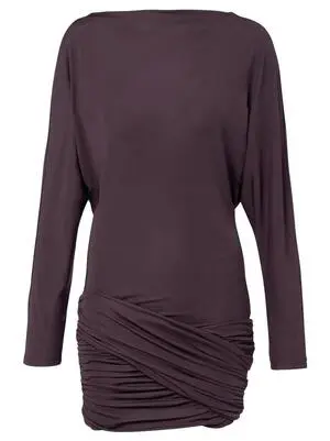 Christopher Esber Luna Draped Jersey Mini Dress - Violet
