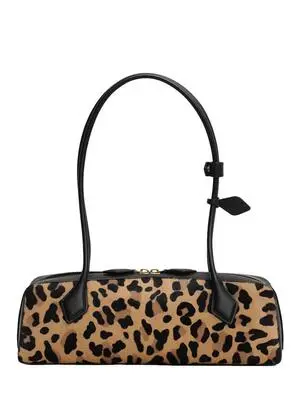 Alaïa ALAÏA Le Teckel Medium Leopard Haircalf Bag Brown