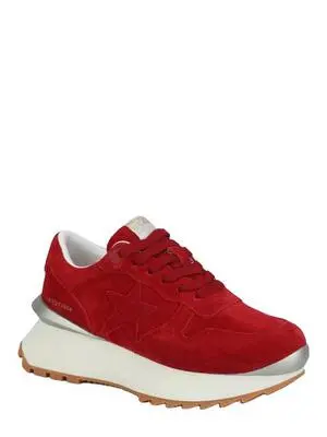 Vintage Havana Major Platform Sneaker Red Suede
