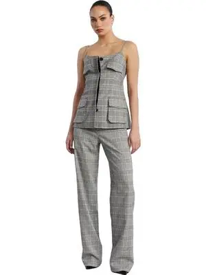 Bcbgmaxazria Glen Plaid Trousers - Black/white