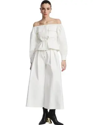 Bcbgmaxazria Off-shoulder Drawstring Top - Jasmine