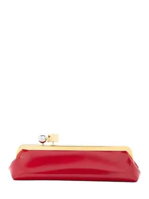 JACQUEMUS La Pochette Salon Patent Leather Clutch