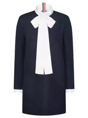 Thom Browne Bow-collar Shift Dress - Blue