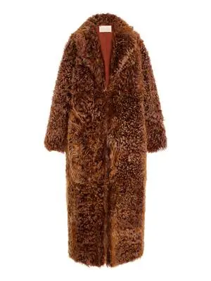 Ulla Johnson Ceryse Shearling Overcoat - Brown