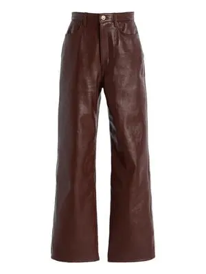 RÙADH The Quinn High-rise Leather Pants - Brown