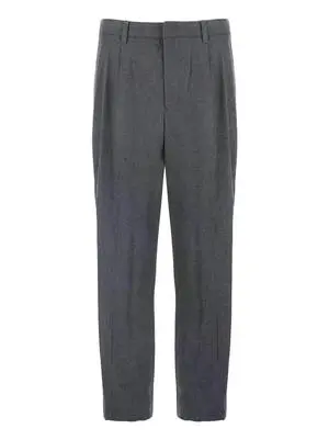 DUNST Pleated-front Trousers - Grey
