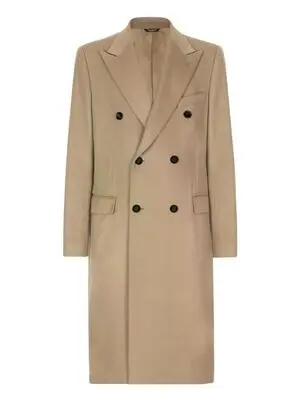 Dolce & Gabbana Double-breasted Cashmere Coat - Brown