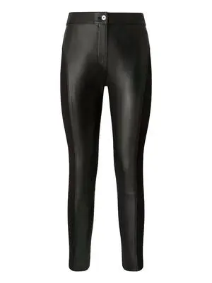 Pinko Leather-paneled Trousers - Black