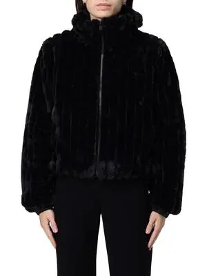 SAVE THE DUCK Fur Coat - Black