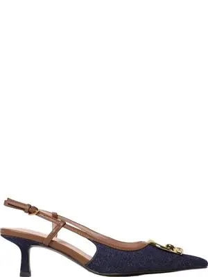 COCCINELLE Pointed Toe Slingback Pumps - Blue