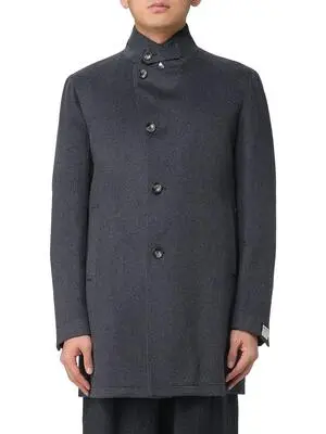 Tagliatore Notched Lapel Coat - Charcoal