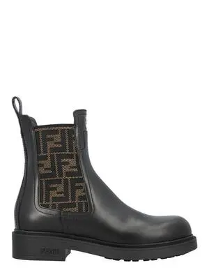 Fendi Filo Leather Boots - Black