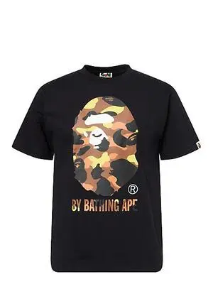 A BATHING APE 1st Camo Brand-print Cotton-jersey T-shirt - Black