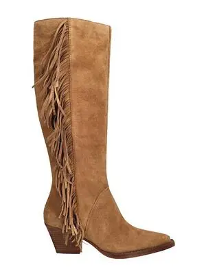 Dolce Vita Roley Suede Heeled Boots - Mid Brown