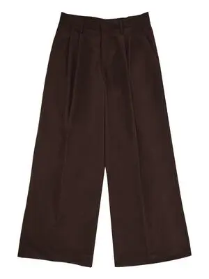 ERL Nylon Pleated Suit Trousers - Brown