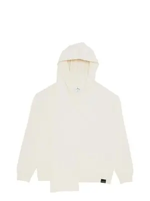 COURREGES Scarf Embroidered Hoodie - White
