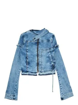 Ottolinger Drape Collar Denim Jacket - Blue
