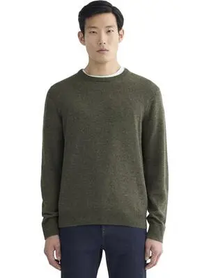 Everlane Cashmere Crew Neck Sweater Heathered Army Green