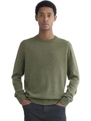 Everlane Cashmere Crew Neck Sweater Heathered Deep Lichen
