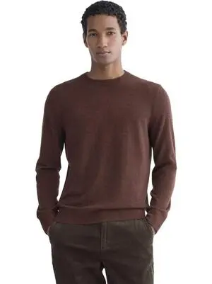 Everlane Cashmere Crew Neck Sweater Heathered Mahogany