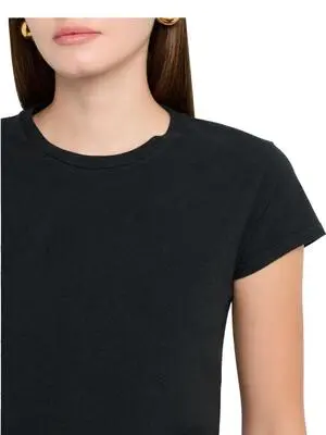 THE ROW Tori Shrunken T-shirt - Black