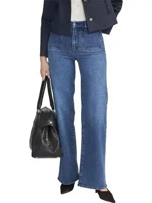 FRAME Le Slim Palazzo Modernist Pocket Jeans - Iberia