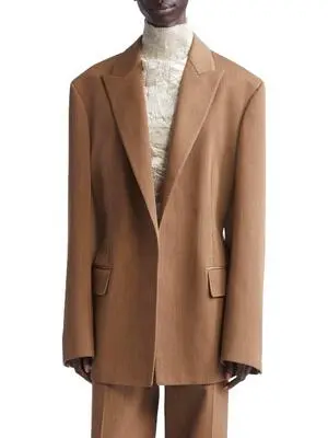FFORME Malina Tailored Wool Blazer - Camel Melange
