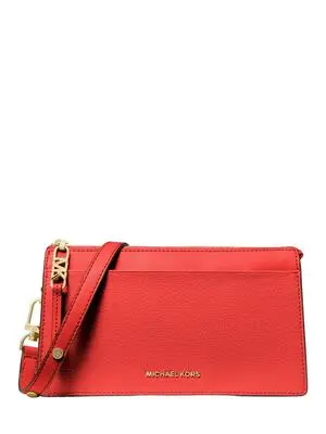 Michael Kors Empire Large Leather Convertible Crossbody Bag - Red