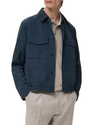 Mango Water Repellent Utility Jacket - Petrol Blue