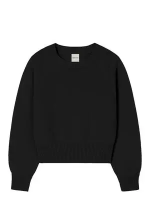 VIR VITA Genevieve Cashmere Crewneck Sweater - Black
