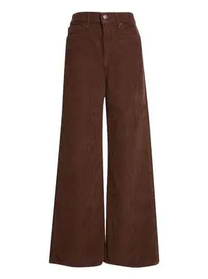 VERONICA BEARD Taylor High-Waist Wide-Leg Corduroy Pants